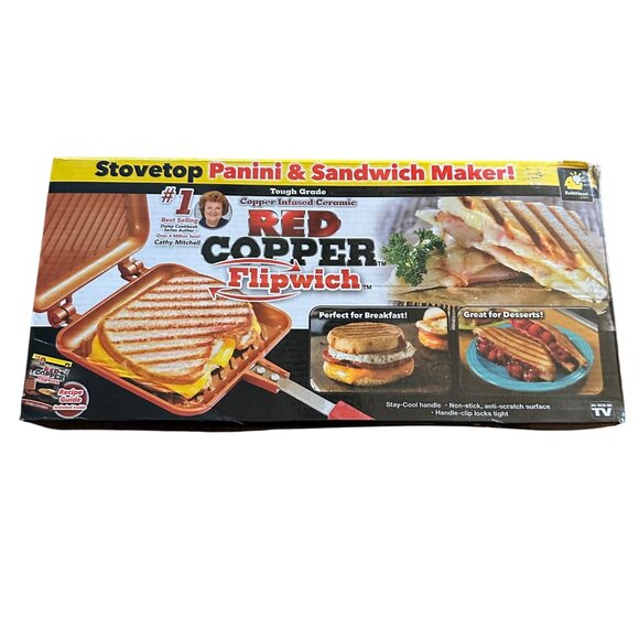 Red Copper | Kitchen | Red Copper Flipwich Stovetop Panini Sandwich ...